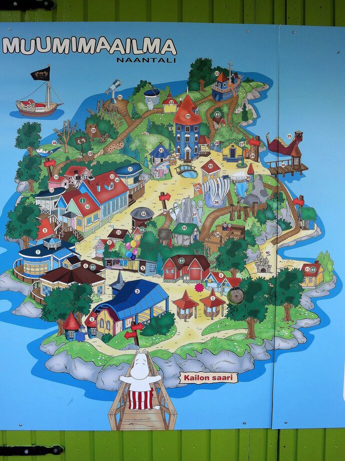 Karta över Mumindalen - Finland - Dodi - Reseguiden