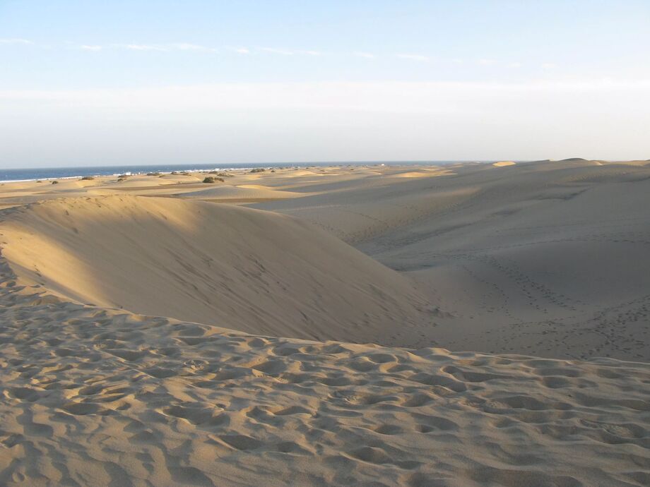 Sanddyner i Maspalomas - Maspalomas, Gran Canaria, Kanarieöarna ...