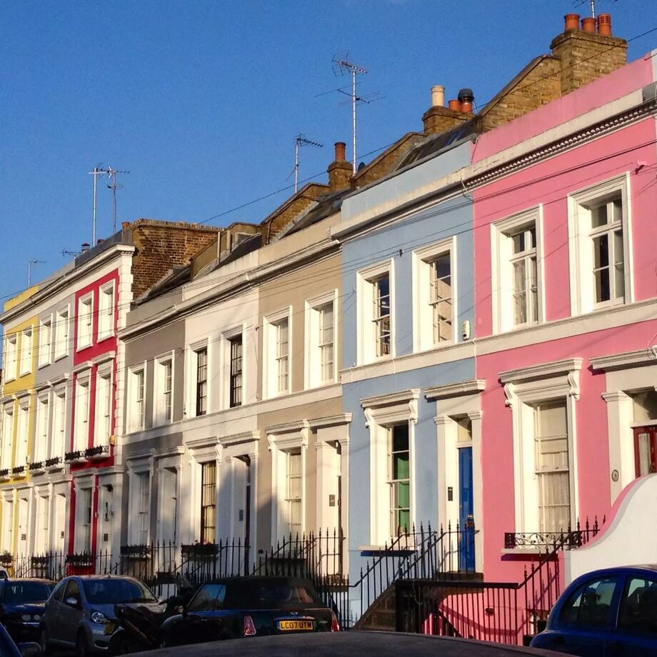 Colourful Notting Hill in London. - London, England, Storbritannien ...