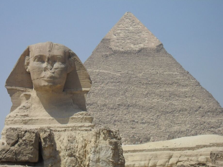 Sfinxen och Chefrens pyramid - Giza, Kairo, Egypten - Tesseli - Reseguiden
